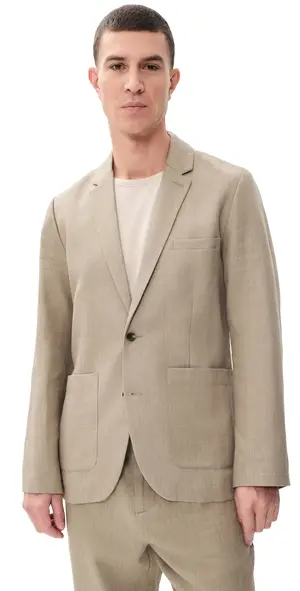 Rails Bond Linen Blazer - Walnut