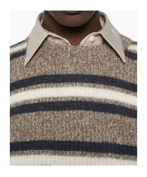 Brunello Cucinelli Striped Crew-neck Sweater