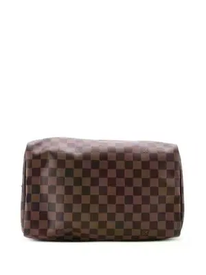LOUIS VUITTON Speedy Handbag Damier 30 Satchel - Brown