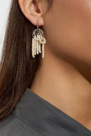 LEMAIRE Pearl Tassel Earrings