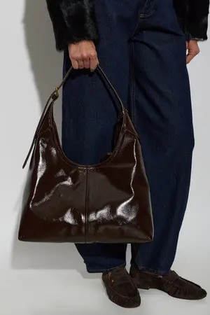 Marc Jacobs Leather Shoulder Bag With Logo