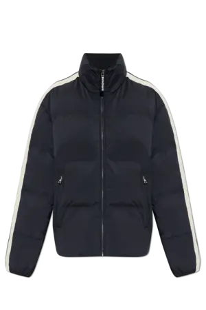 Palm Angels Padded Jacket With A Stand-up Collar - Black