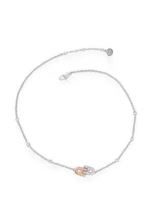 Furla Arch-logo Crystal-embellished Necklace - Silver