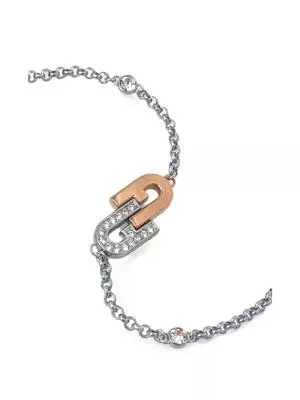 Furla Arch-logo Crystal-embellished Necklace