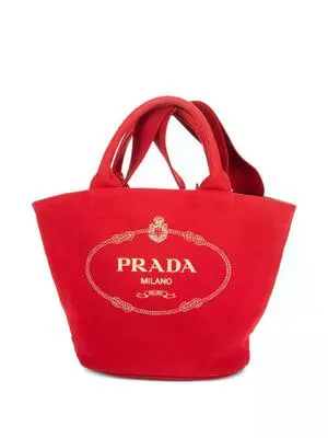 Prada Cabas Logo-print Tote Bag - Red