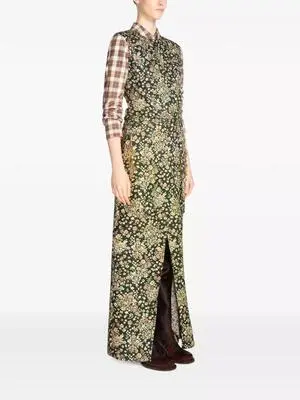 Dries Van Noten Floral-print Slitted Dress