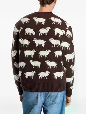 Gant Sheep-pattern Crew-neck Sweater