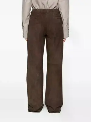 Antonelli Firenze Suede Wide-leg Trousers