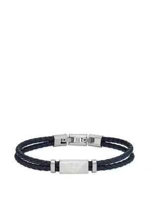 Emporio Armani Stainless Steel Id Bracelet - Silver