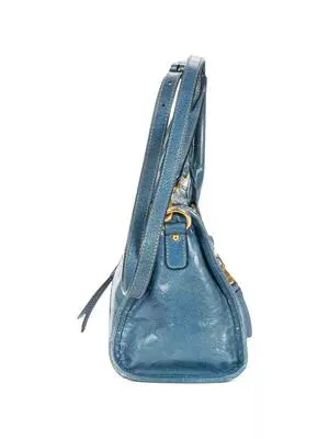 Miu Miu Front Zip-pocket Leather Tote Bag