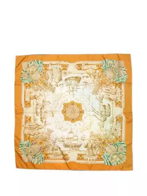 Hermès Azulejos Silk Scarf - Orange