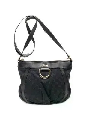 Gucci G Canvas Abbey D-ring Shoulder Bag - Black
