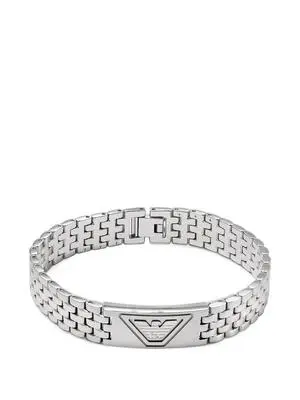 Emporio Armani Stainless Steel Id Bracelet - Silver