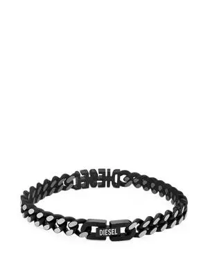 DIESEL® Logo-lettering Chain Bracelet - Silver