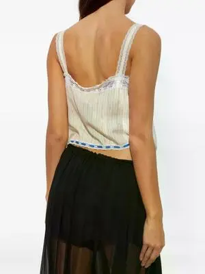 Chloé Lace-insert Striped Tank Top