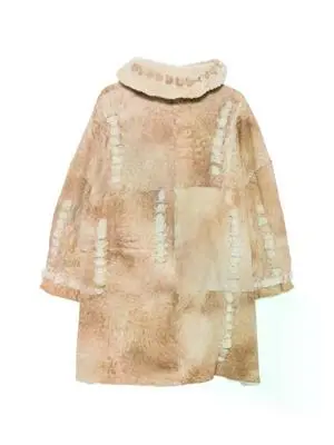 A.N.G.E.L.O. VINTAGE CULT 1980s Shearling Hooded Coat - Neutrals