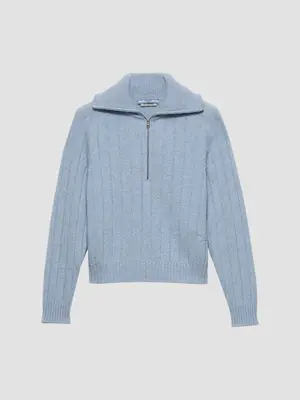 Prada Cashmere Polo Sweater - Blue