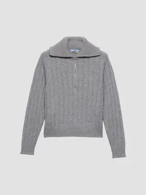 Prada Cashmere Polo Sweater - Grey