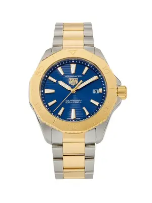 Tag Heuer Aquaracer Stainless Steel & 18k Yellow Gold Bracelet Watch/40mm - Multi