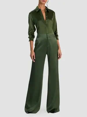 Alice + Olivia Dylan High-rise Wide-leg Pants