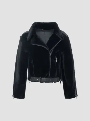 Gorski Select Shearling Lamb And Leather Moto Jacket