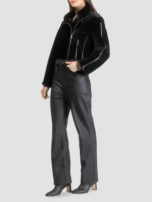 Gorski Select Shearling Lamb And Leather Moto Jacket