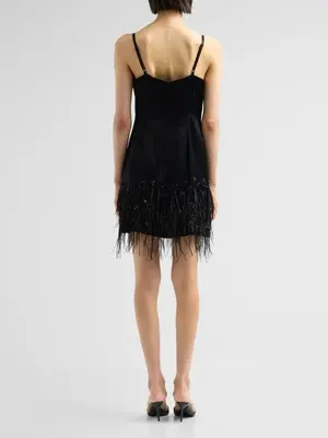 Azeeza Kavin Satin Embellished Mini Dress