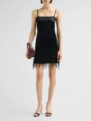 Azeeza Kavin Satin Embellished Mini Dress