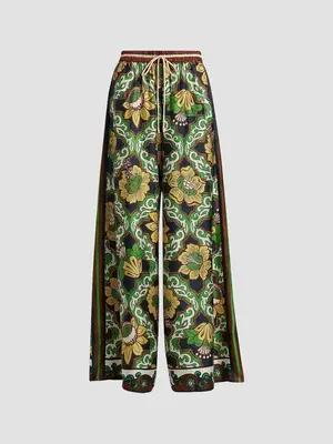 ALEMAIS Liana Silk Palazzo Pants - Multi
