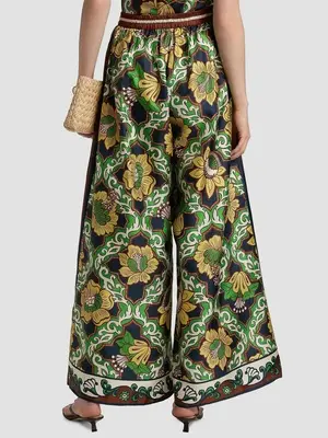 ALEMAIS Liana Silk Palazzo Pants