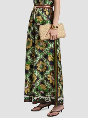 ALEMAIS Liana Silk Palazzo Pants