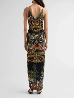 Camilla Print Strappy Twist Maxi Dress