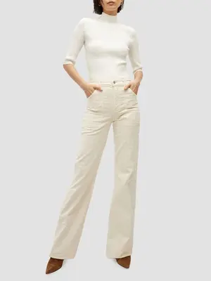 Veronica Beard Crosbie Corduroy Flared Pants