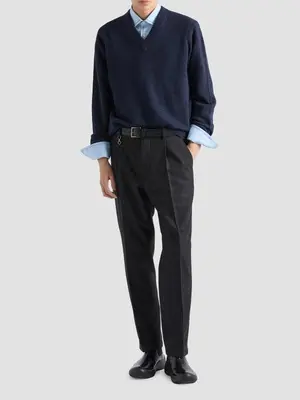 Prada Re-cashmere V-neck Sweater