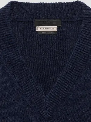 Prada Re-cashmere V-neck Sweater