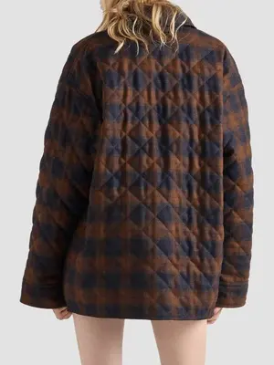 Prada Quilted Wool Caban Jacket