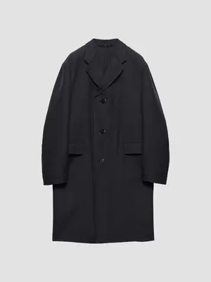 Prada Single-breasted Wool And Silk Coat - Grey