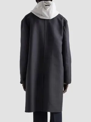 Prada Single-breasted Wool And Silk Coat