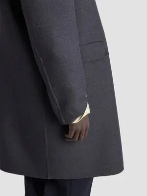 Prada Single-breasted Wool And Silk Coat