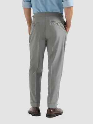 Brunello Cucinelli Virgin Wool And Silk Lightweight Hopsack Trousers