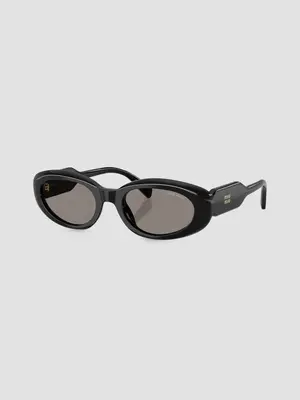 Miu Miu 53mm Oval Sunglasses - Black