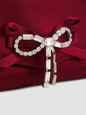 JIMMY CHOO Mini Bow Satin Crossbody Bag