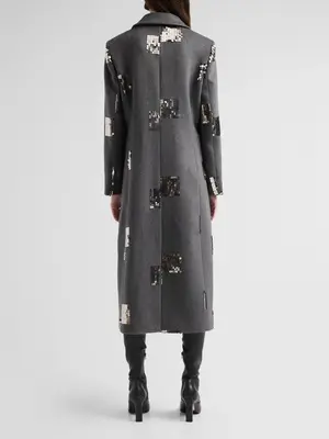 MILLY Wanda Sequin Coat