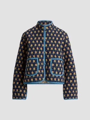 Polo Ralph Lauren Reversible Quilted Cotton Jacket - Navy Multi