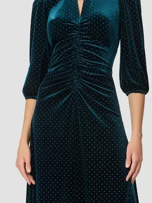 Shoshanna Luna Velvet Midi-dress
