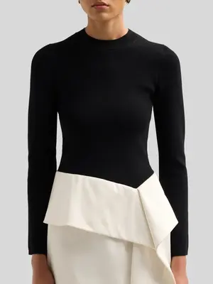Simkhai Noel Colorblocked Long-sleeve Mini Dress