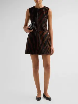 Simkhai Sonoma Calfhair Mini Dress