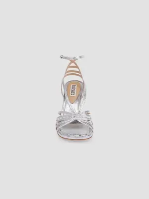 Badgley Mischka Russel Ii 80mm Leather Sandals - Silver Lizard