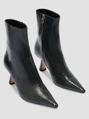 AeydĒ Vivi Mini Snake-print Leather Ankle Boots