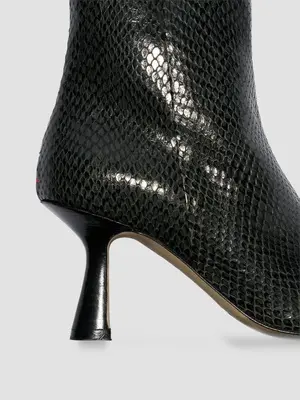 AeydĒ Vivi Mini Snake-print Leather Ankle Boots